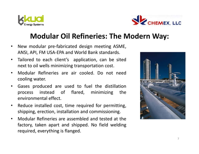 Kuai modular refineries | PDF | Power and Energy Industry | Industries