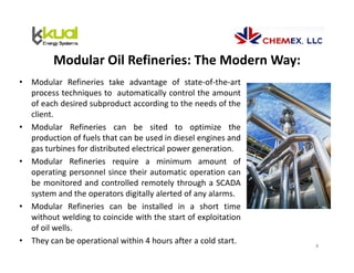 Kuai modular refineries | PDF