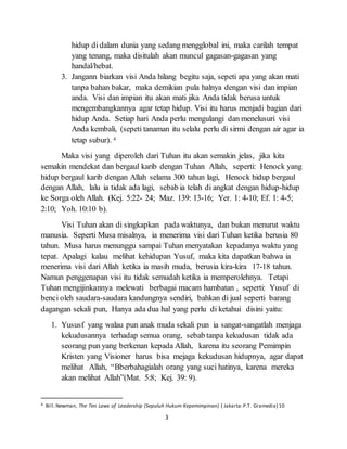 Kualifikasi Seorang Pemimpin Kristen yang Visioner | PDF
