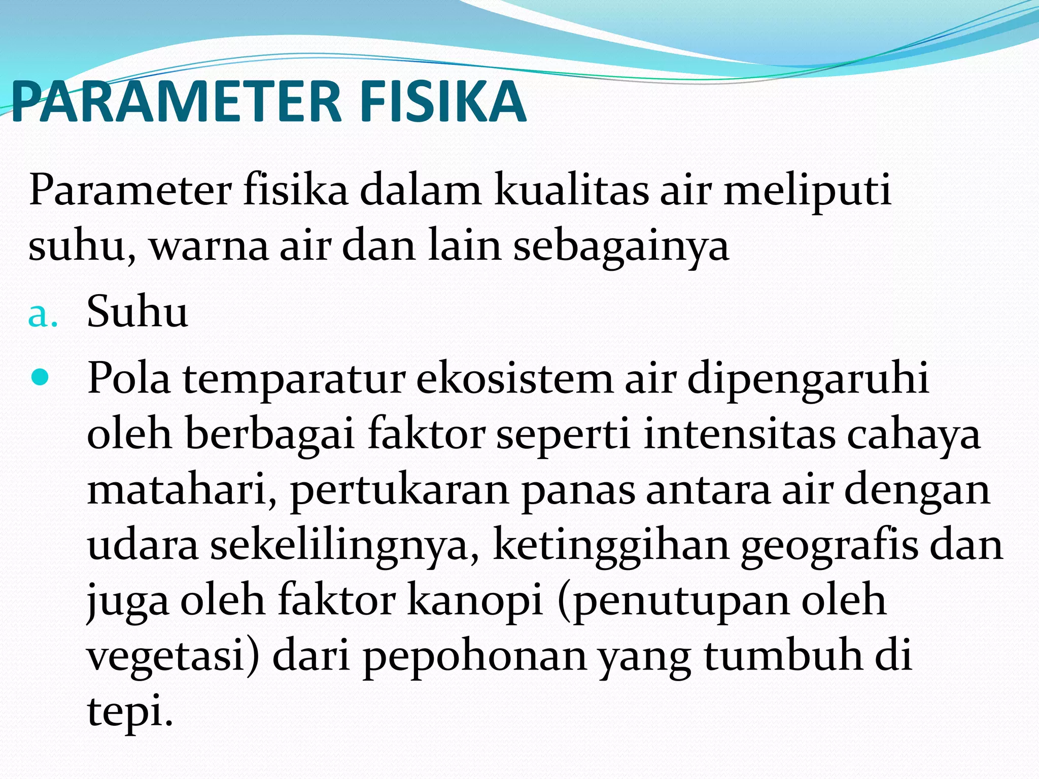 Kualitas air dalam budidaya | PPTX