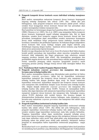 Kualitas laba studi pengaruh mekanisme corporate governance dan dampak ...