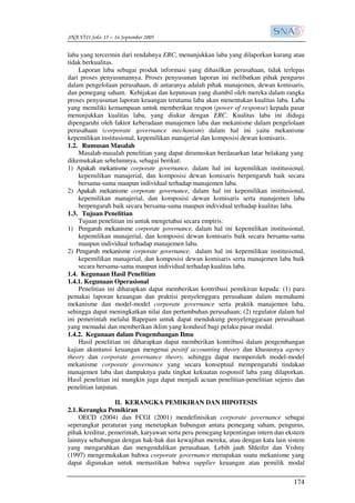 Kualitas laba studi pengaruh mekanisme corporate governance dan dampak ...