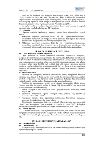 Kualitas laba studi pengaruh mekanisme corporate governance dan dampak ...