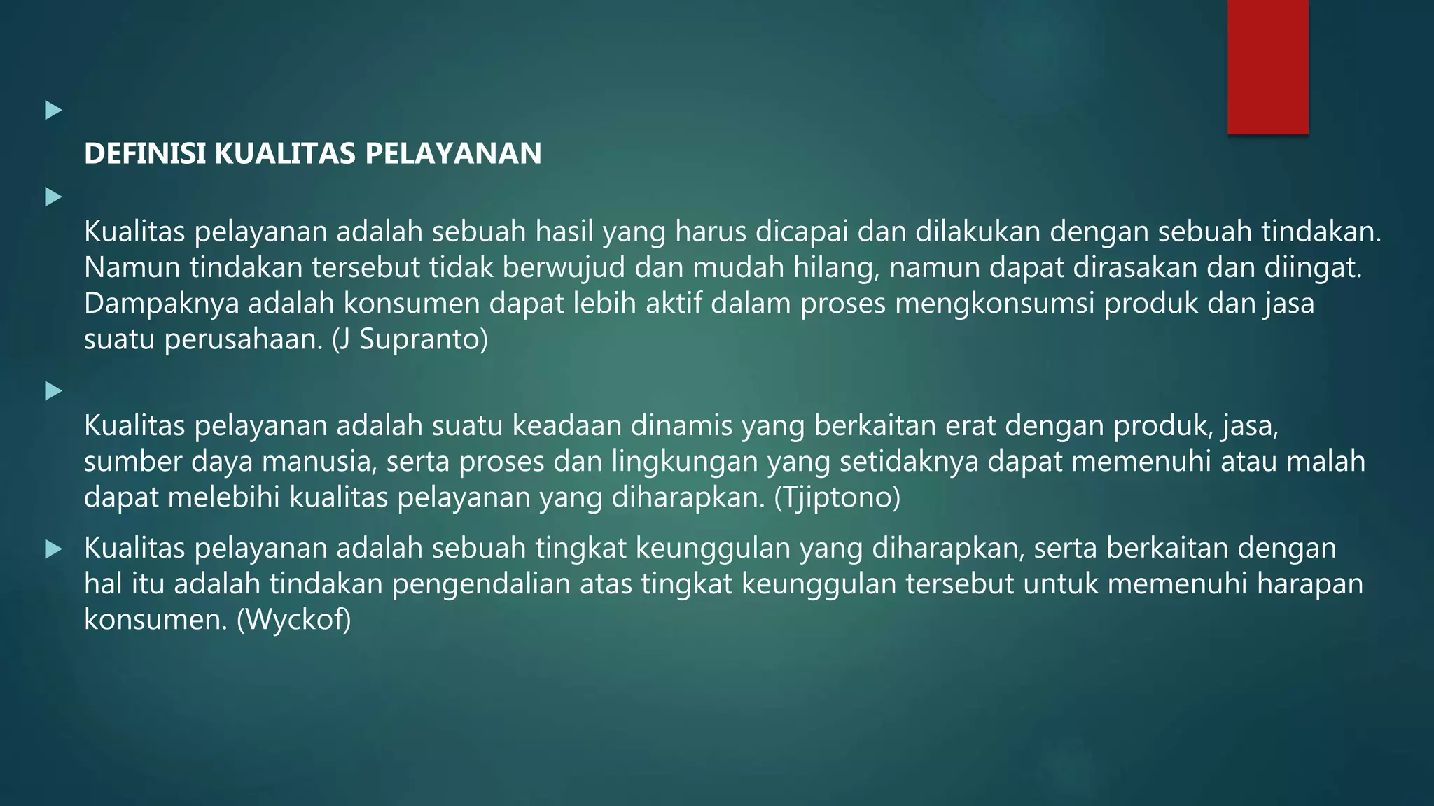 Kualitas pelayanan di mrt | PPTX