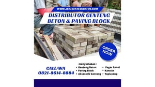 KUALITAS TERBAIK, Conblock Jalan | PPTX