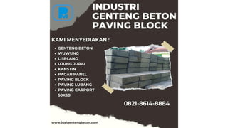 KUALITAS TERBAIK, Topi Uskup Paving | PPT