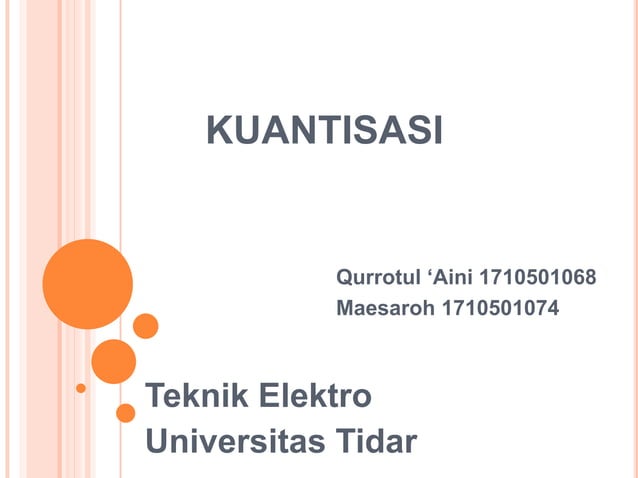 Kuantisasi | PPTX