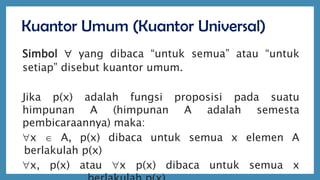 Kuantor dan Validitas Pembuktian | PDF