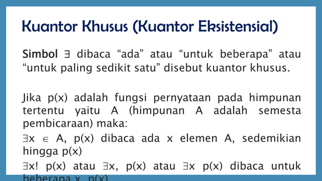 Kuantor dan Validitas Pembuktian | PDF