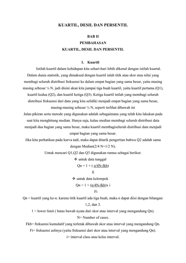 Kuartil, desil dan persentil | DOCX