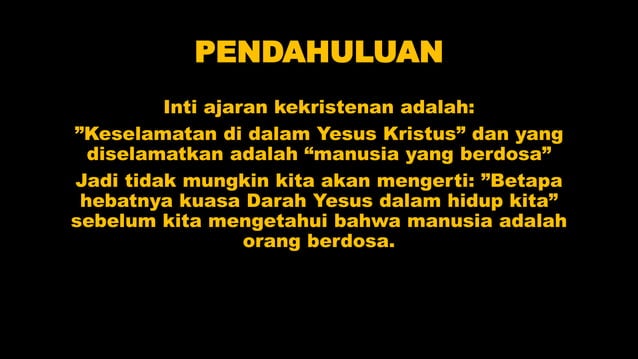 KUASA DARAH YESUS.PPT menyelamatkan manusia dari kuasa dosa. | PPTX