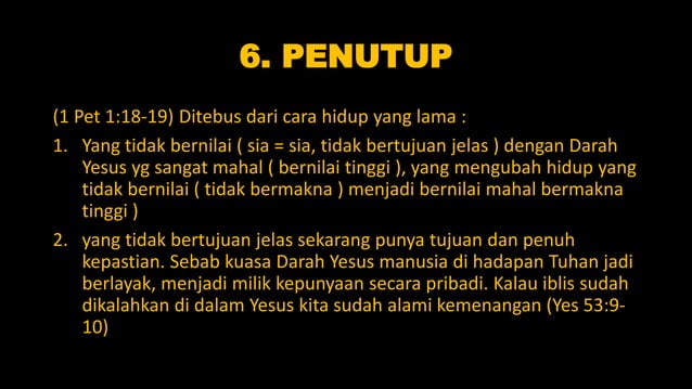 KUASA DARAH YESUS.PPT menyelamatkan manusia dari kuasa dosa. | PPTX