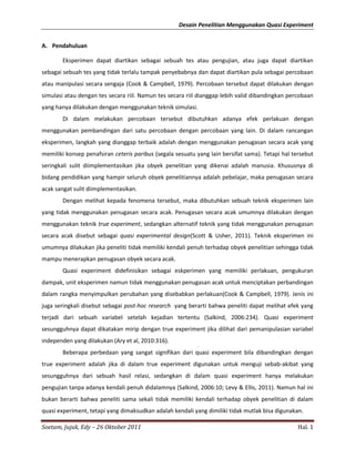 Kuasi eksperimen | DOCX