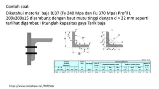 Kuat tarik baja mengacu SNI 1729:2020 | PPTX