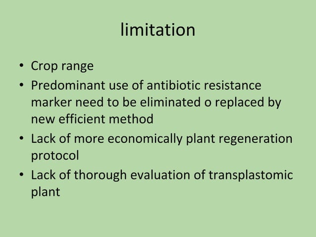 Transplastomics | PPTX | Biological Sciences | Science