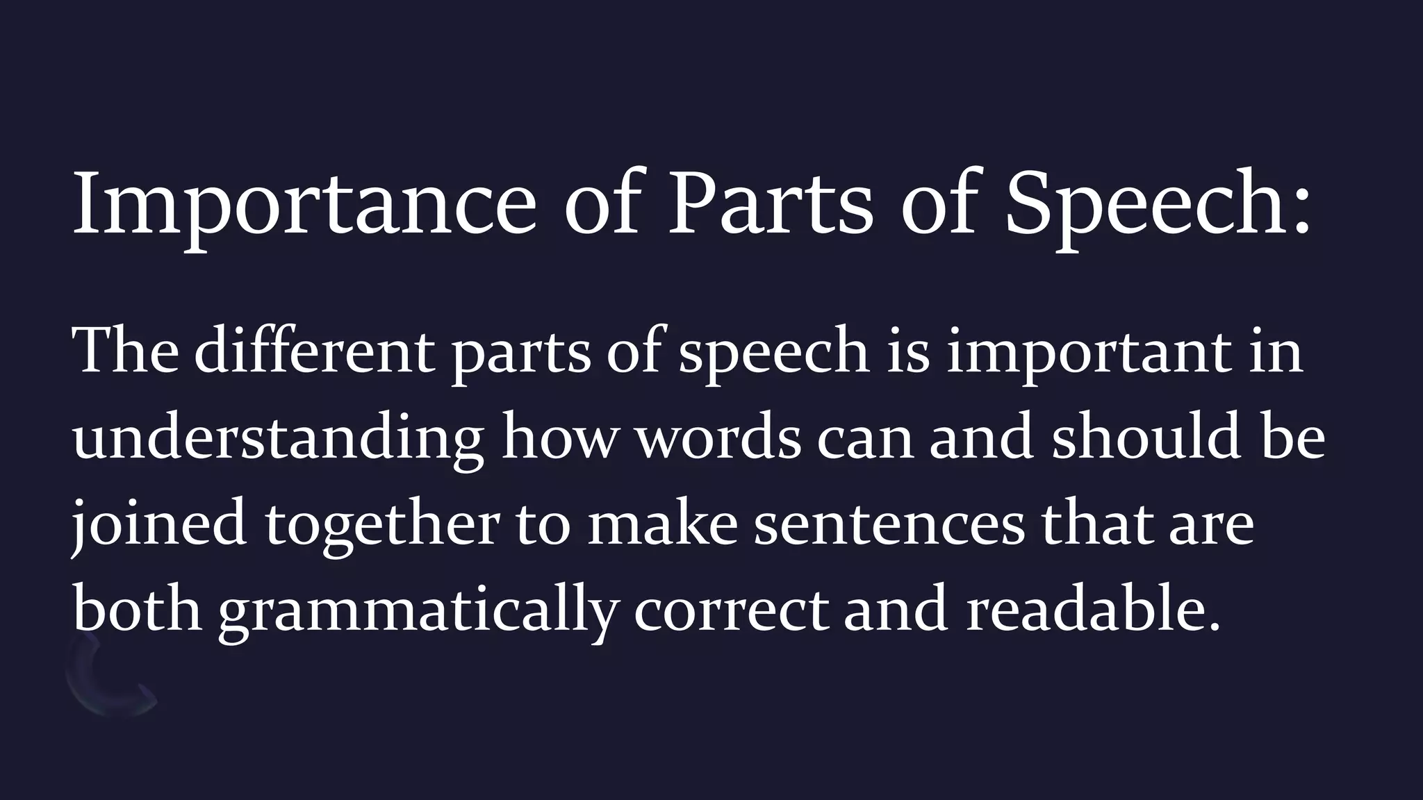 Parts of speech | PPTX