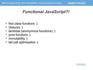 Fun with Functional JavaScript | PPT