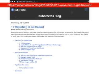 Kubernetes security and you | PPT