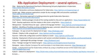 Kubecon seattle 2018 recap - Application Deployment aspects | PPT