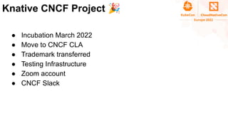 Knative Maintainers KubeConEU 22 Knative Overview and Update | PPT