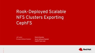 Kubecon shanghai rook deployed nfs clusters over ceph-fs (translator copy) | PPTX | Operating ...