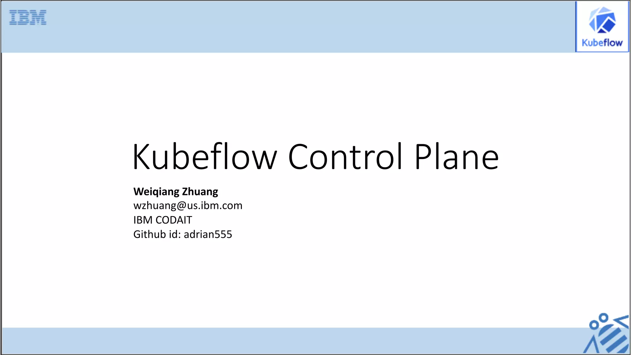 Kubeflow control plane | PPT