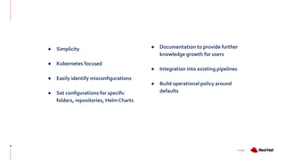 Kubernetes configuration and security policies with KubeLinter ...