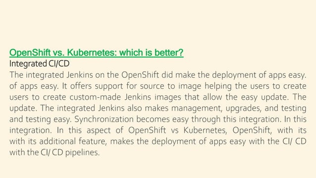 Kubernates vs Openshift: What is the difference and comparison between ...