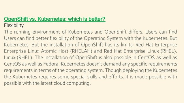 Kubernates vs Openshift: What is the difference and comparison between ...
