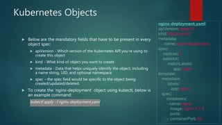 Kubernetes | PPTX | Operating Systems | Computer Software and Applications