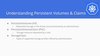 Kubernetes dealing with storage and persistence | PDF