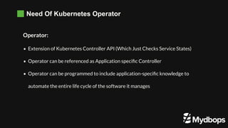 Kubernetes operator for MySQL | PPT