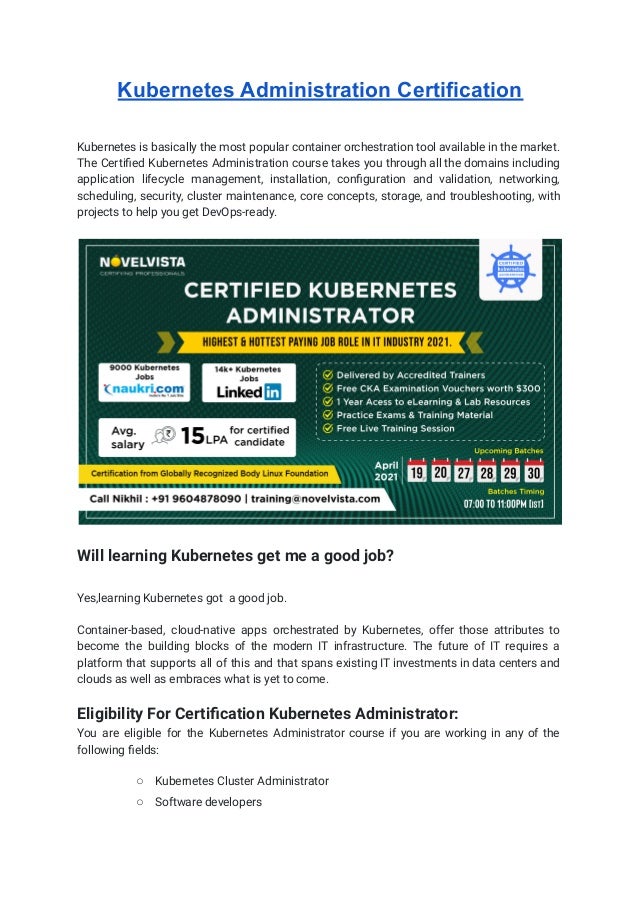 Kubernetes Administration Certification