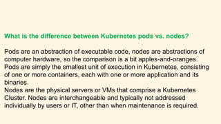 Kubernetes Cluster vs Nodes vs Pods vs Containers Comparison | PPT ...