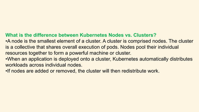 Kubernetes Cluster vs Nodes vs Pods vs Containers Comparison | PPT