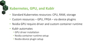 Kubernetes data science and machine learning | PPT