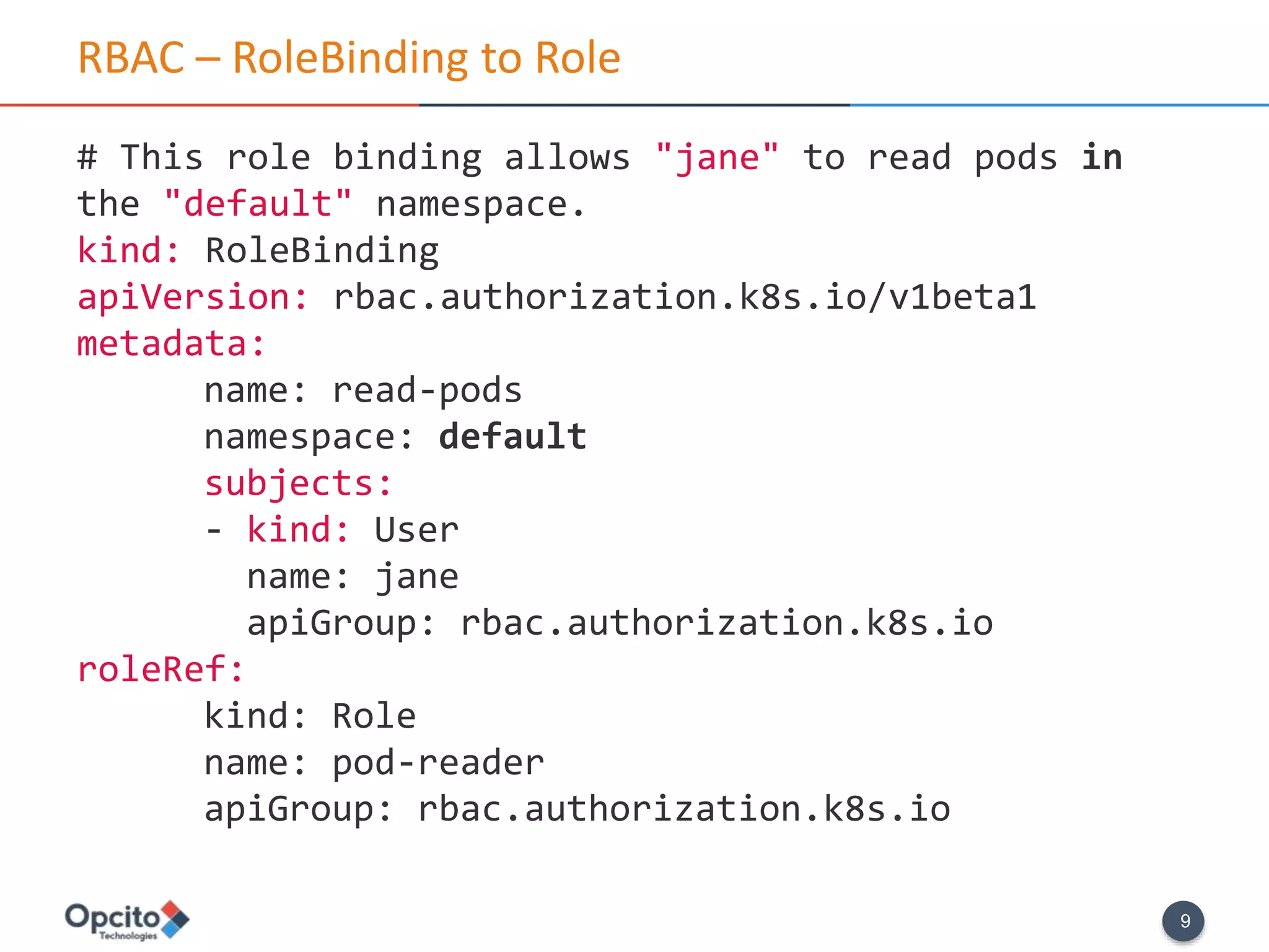 Securing & Monitoring Your K8s Cluster with RBAC and Prometheus”. | PPT