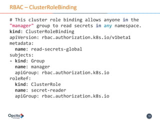 Securing & Monitoring Your K8s Cluster with RBAC and Prometheus”. | PPT