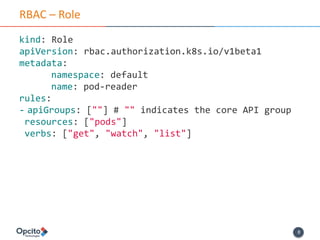 Securing & Monitoring Your K8s Cluster with RBAC and Prometheus”. | PPT