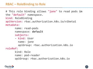 Securing & Monitoring Your K8s Cluster with RBAC and Prometheus”. | PPT