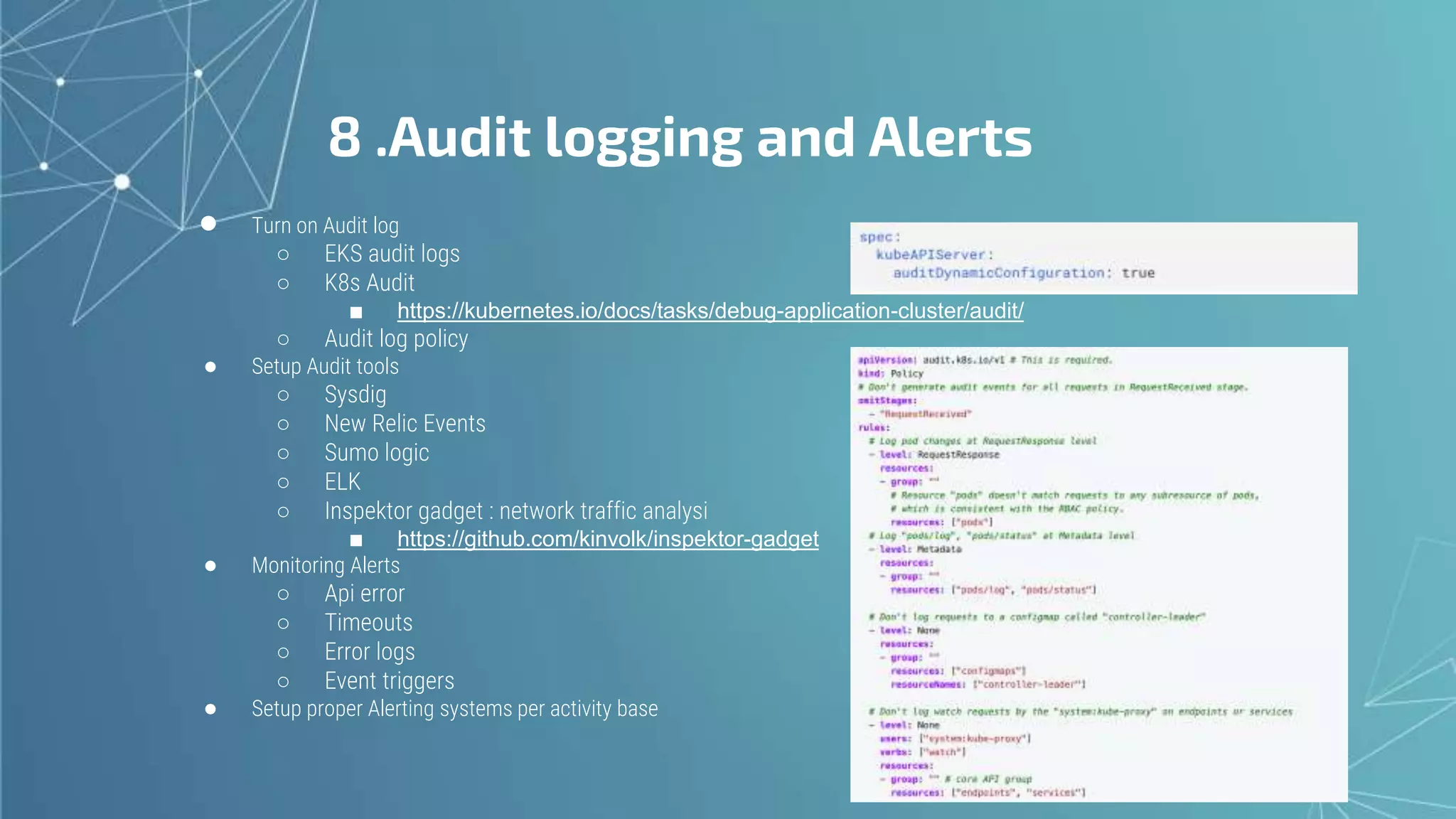 Kubernetes security with AWS | PPTX