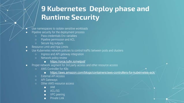 Kubernetes security with AWS | PPT