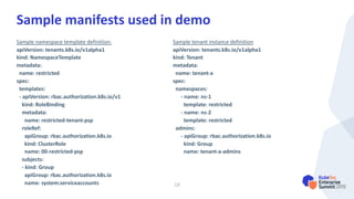 Kubernetes Multitenancy - KubeSec Enterprise Security Summit | PPT
