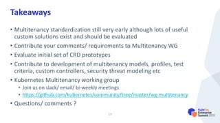 Kubernetes Multitenancy - KubeSec Enterprise Security Summit | PPT