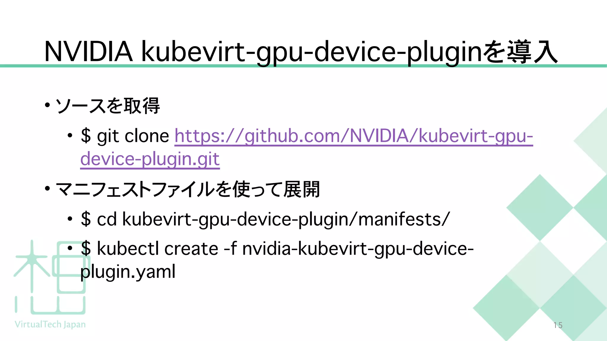 KubeVirt 201 How to Using the GPU | PPT