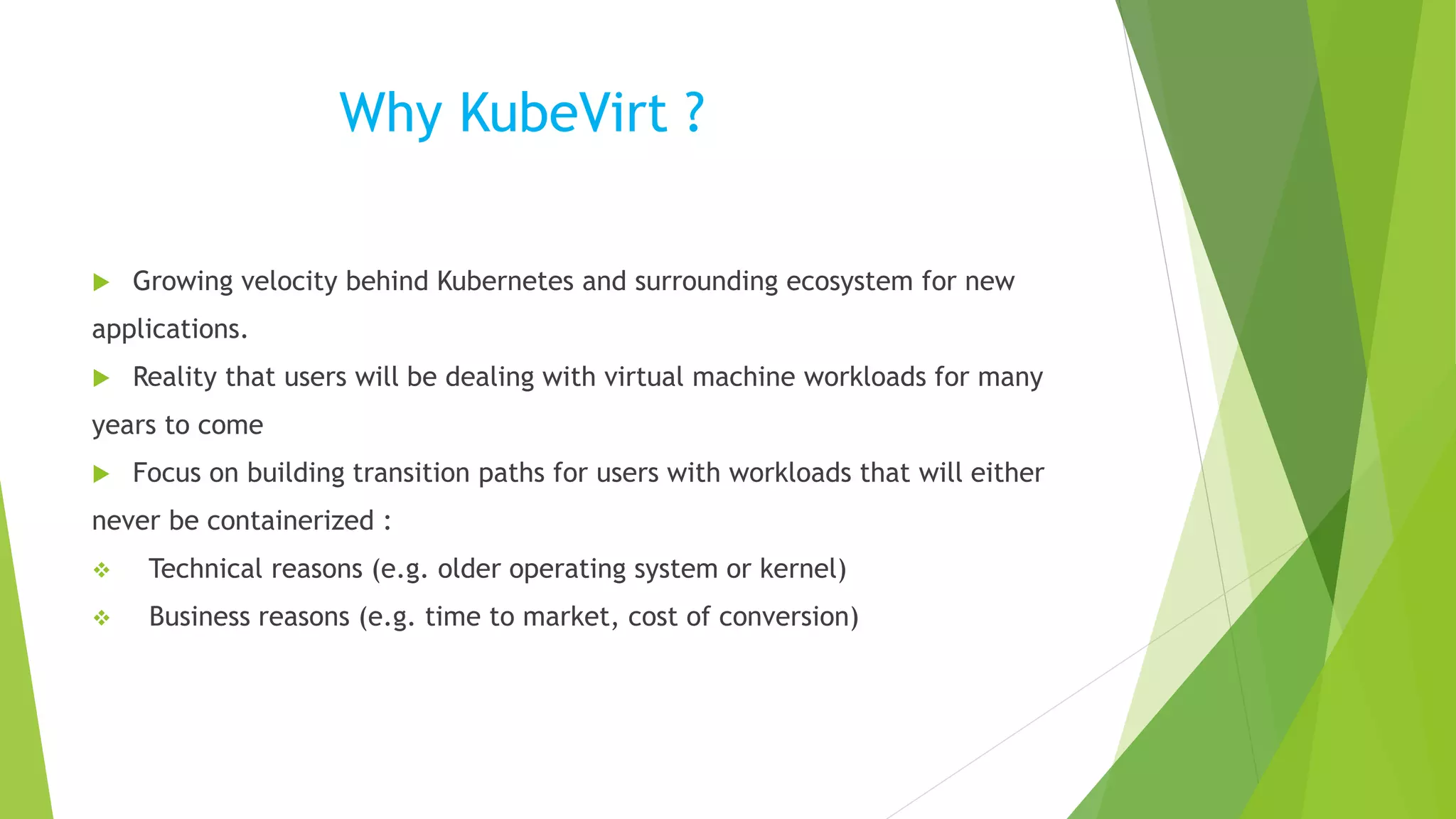 Turning Virtual Machines Cloud-Native using KubeVirt | PPTX