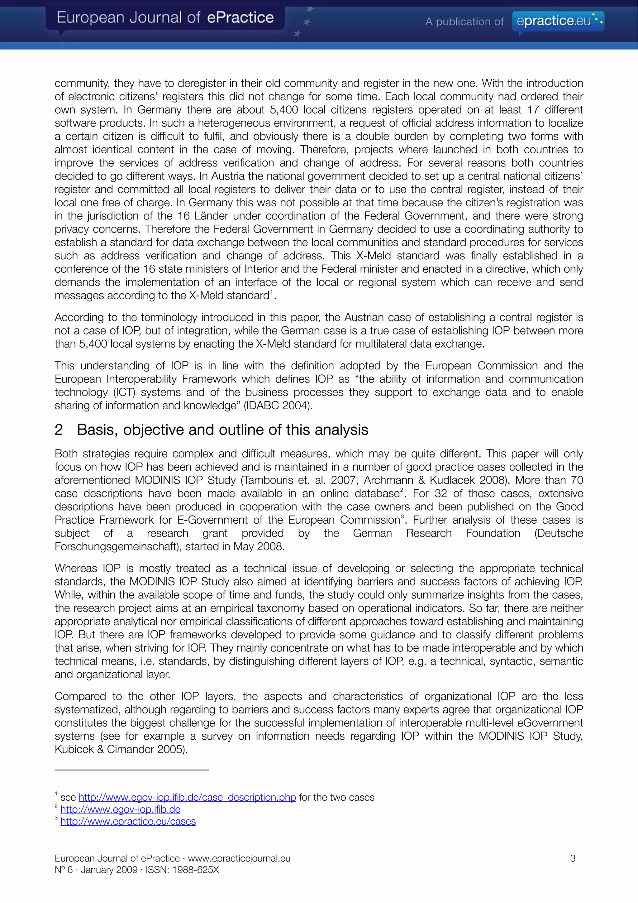 Three dimensions of organizational interoperability. Insights from ...