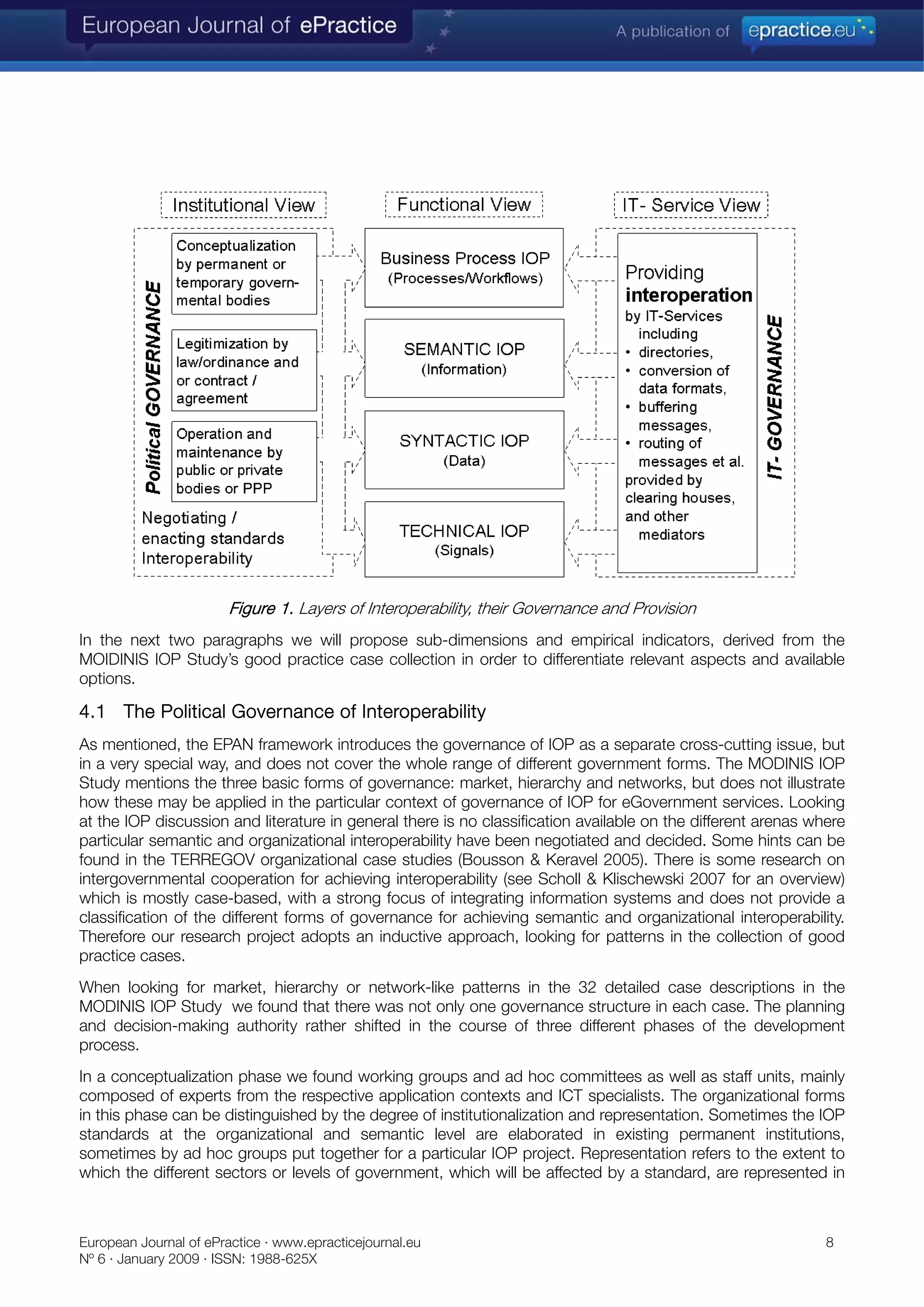 Three dimensions of organizational interoperability. Insights from ...