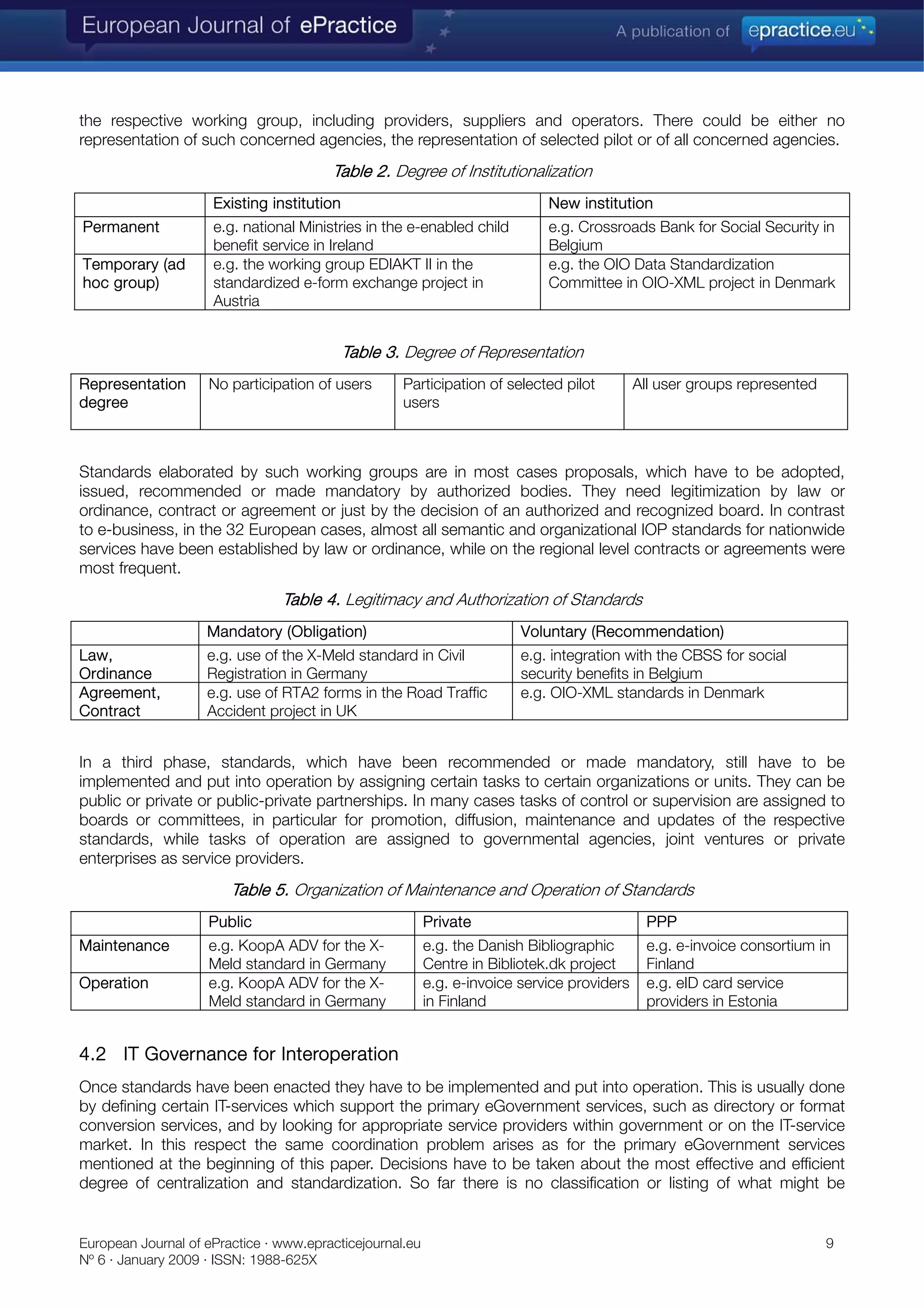 Three dimensions of organizational interoperability. Insights from ...