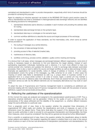 Three dimensions of organizational interoperability. Insights from recent studies for improving ...